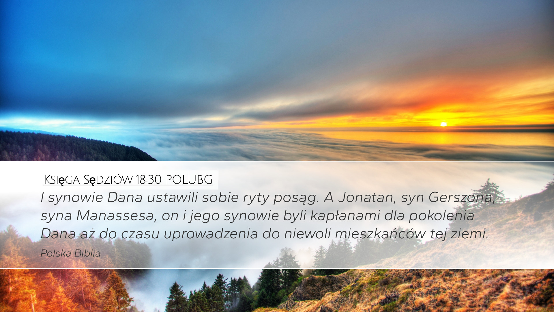 Księga Sędziów 18:30 POLUBG Desktop Wallpaper - I synowie Dana ustawili ...