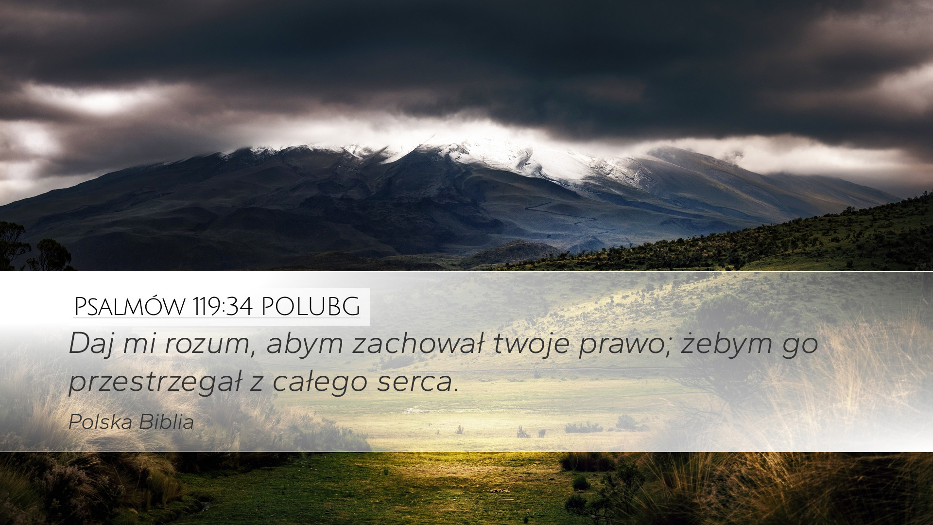 Psalmów 119:34 POLUBG Desktop Wallpaper - Daj mi rozum, abym zachował ...