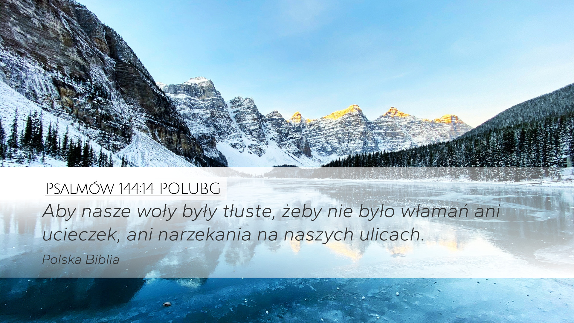 Psalmów 144:14 POLUBG Desktop Wallpaper - Aby nasze woły były tłuste ...