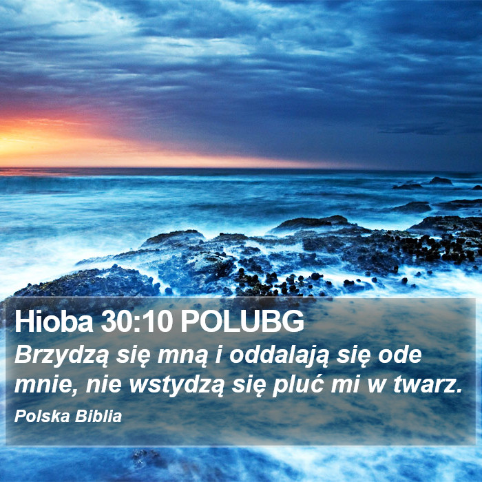 Hioba 30:10 POLUBG - Brzydzą się mną i oddalają się ode mnie, nie